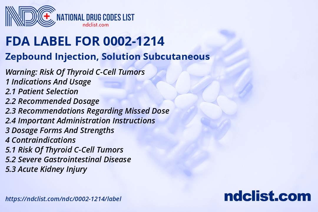 FDA Label for Zepbound Injection, Solution Subcutaneous - Indications ...