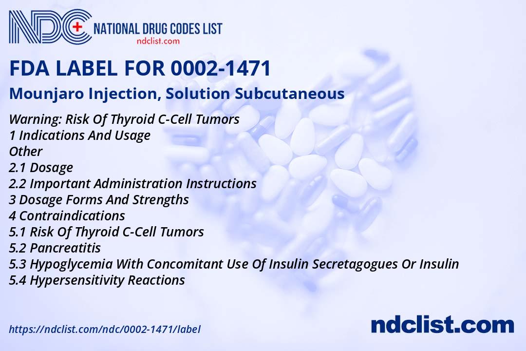 FDA Label for Mounjaro Injection, Solution Subcutaneous - Indications ...