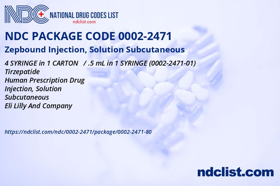 NDC Package 0002-2471-80 Zepbound Injection, Solution Subcutaneous