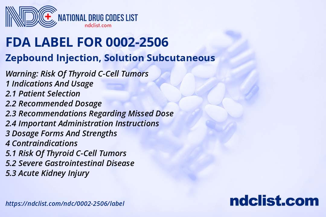 FDA Label for Zepbound Injection, Solution Subcutaneous - Indications ...