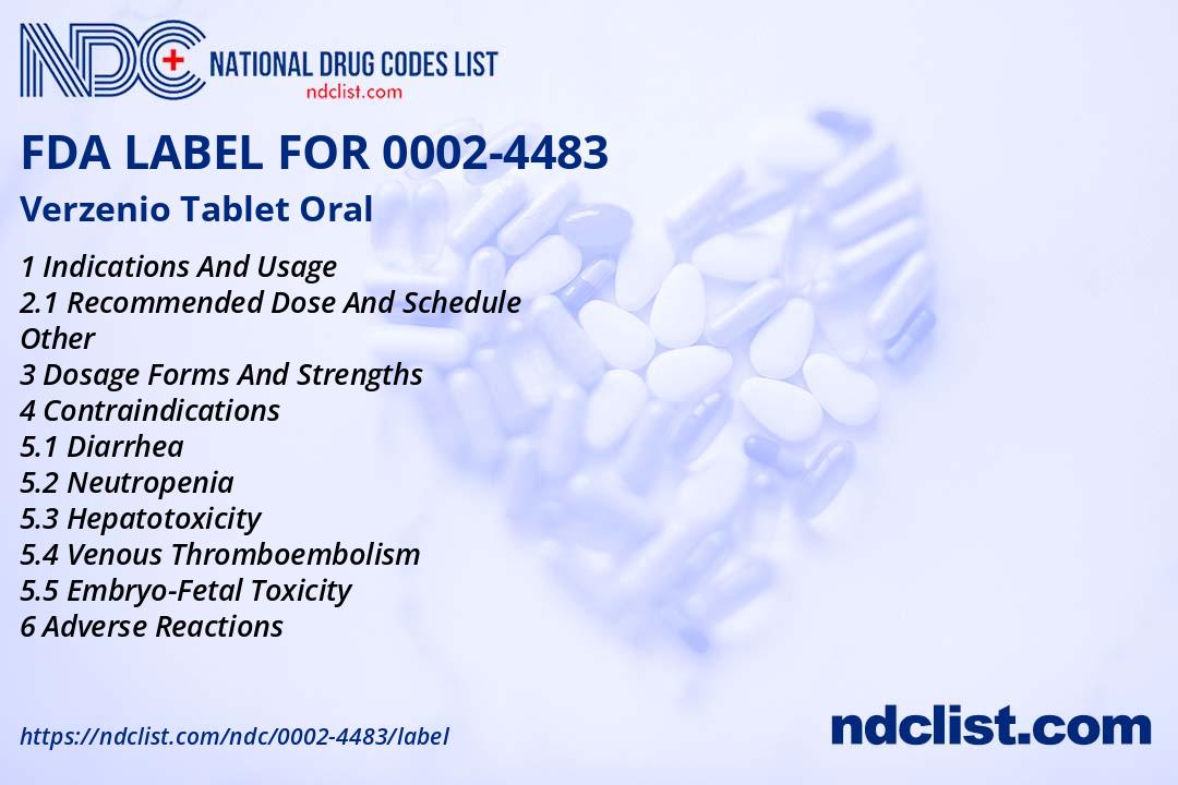 FDA Label for Verzenio Tablet Oral - Indications, Usage & Precautions