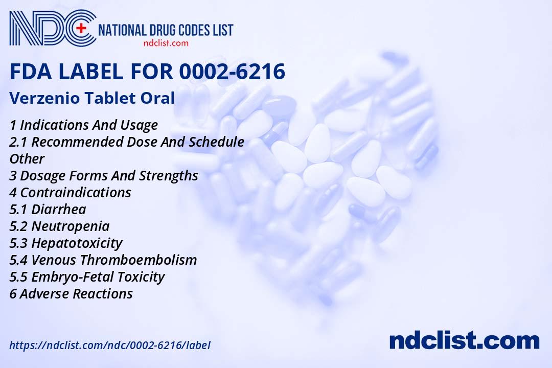 FDA Label for Verzenio Tablet Oral - Indications, Usage & Precautions