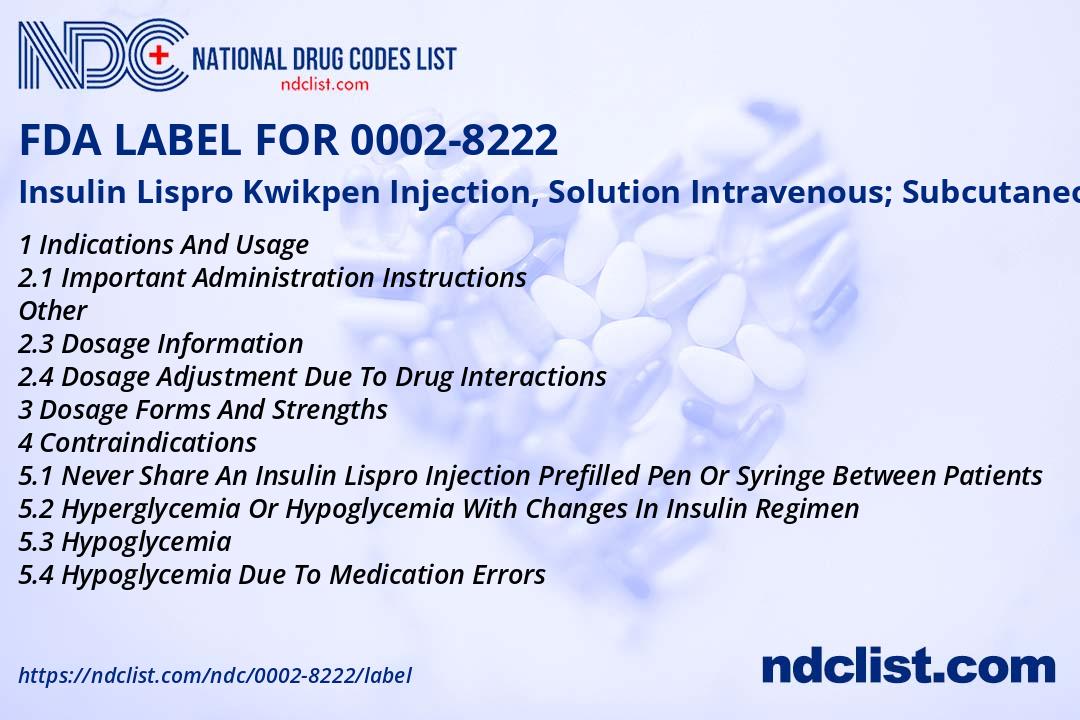 FDA Label for Insulin Lispro Kwikpen Injection, Solution Intravenous ...