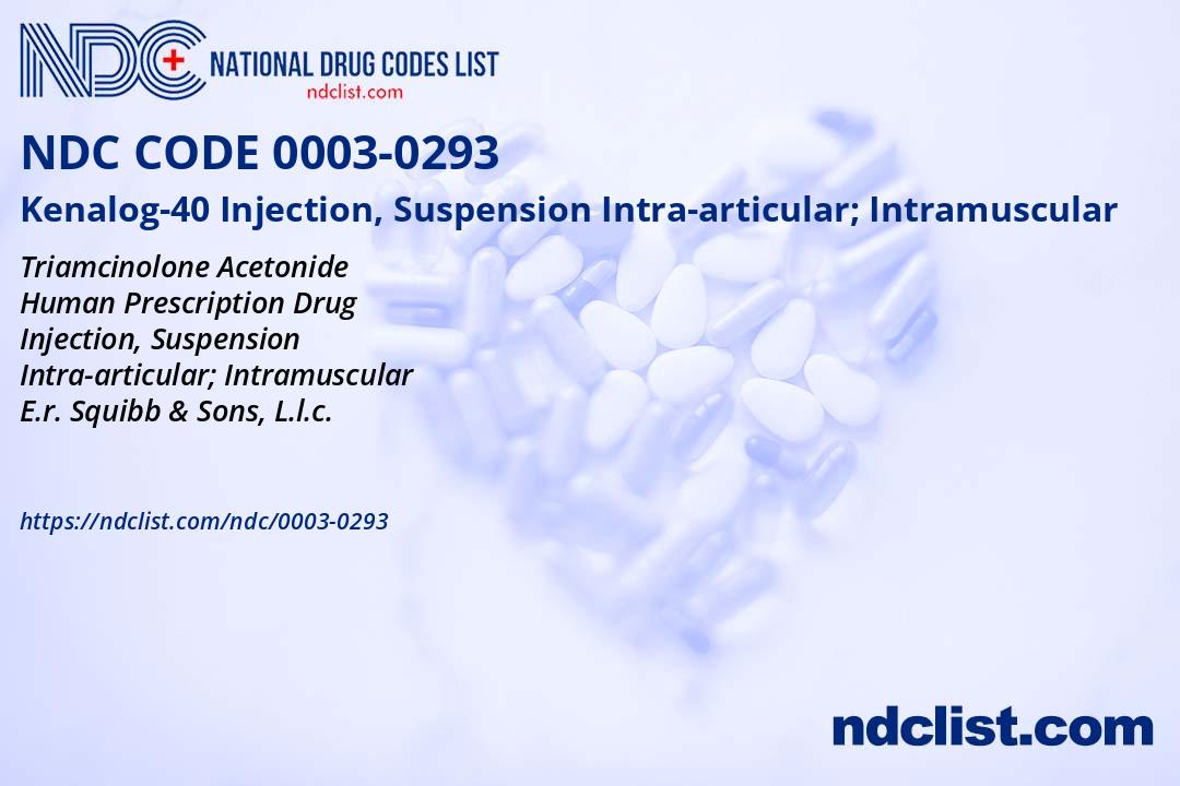 Kenalog-40 Injection, Suspension NDC 0003-0293