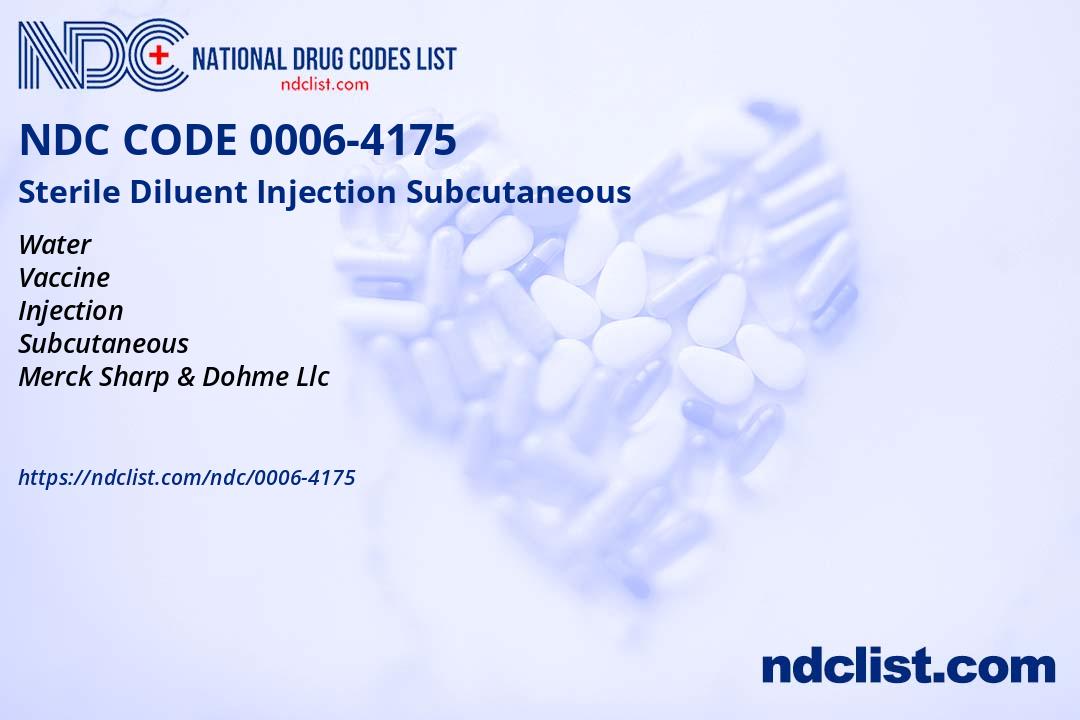 NDC 0006-4175 Sterile Diluent Injection Intramuscular; Subcutaneous
