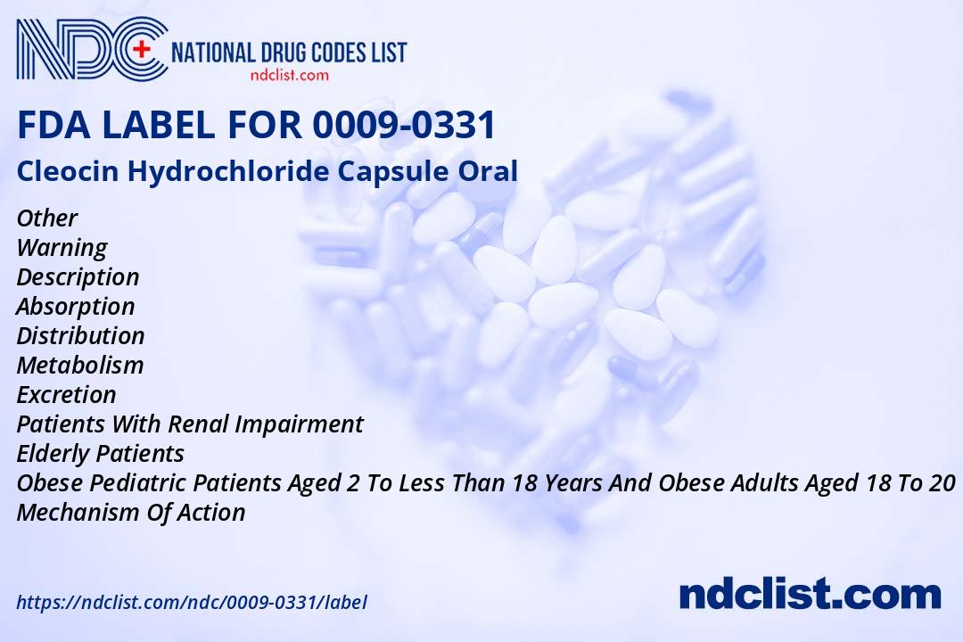 FDA Label for Cleocin Hydrochloride Capsule Oral - Indications, Usage ...
