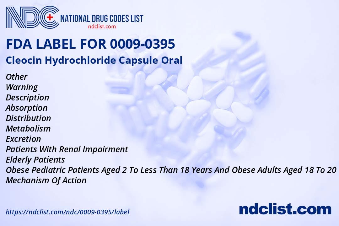 Cleocin Hydrochloride Capsule FDA Label - NDC 0009-0395