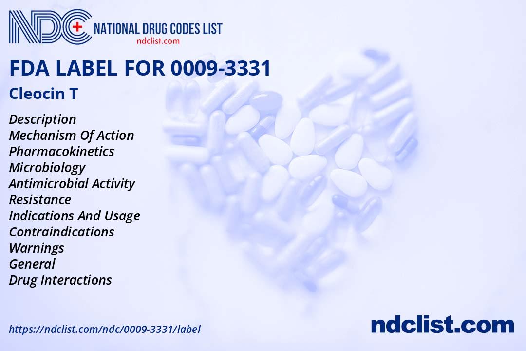 Cleocin T- FDA Label NDC0009-3331