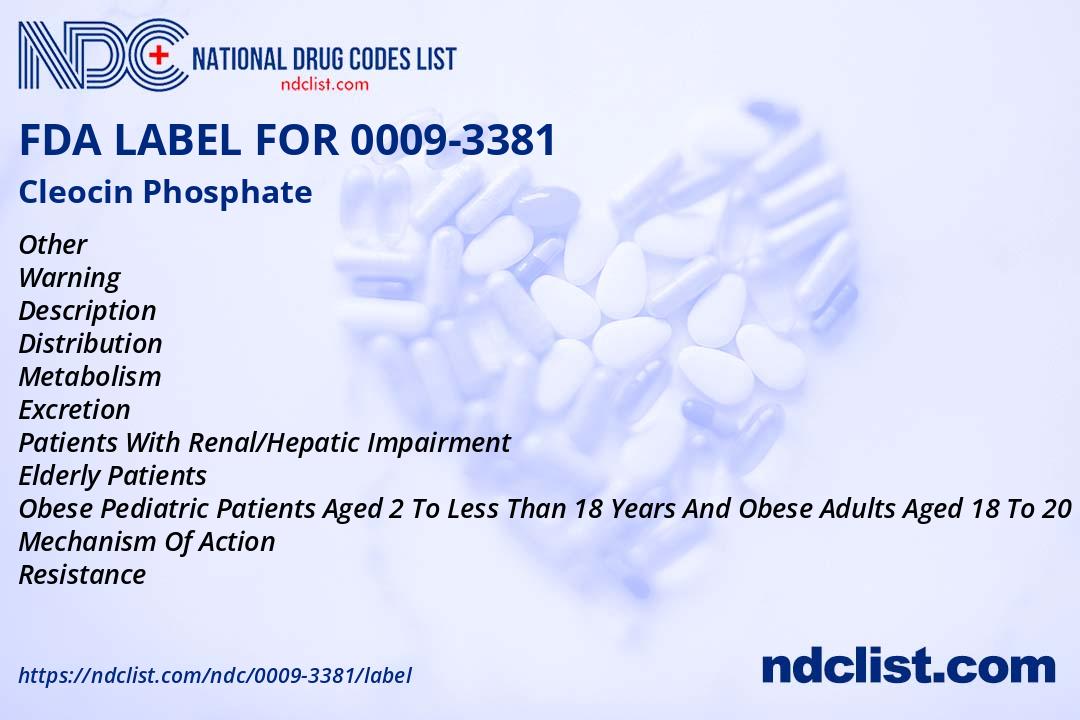 FDA Label for Cleocin Phosphate - Indications, Usage & Precautions