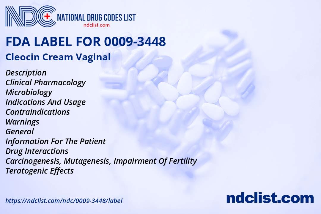 Cleocin Cream- FDA Label NDC0009-3448