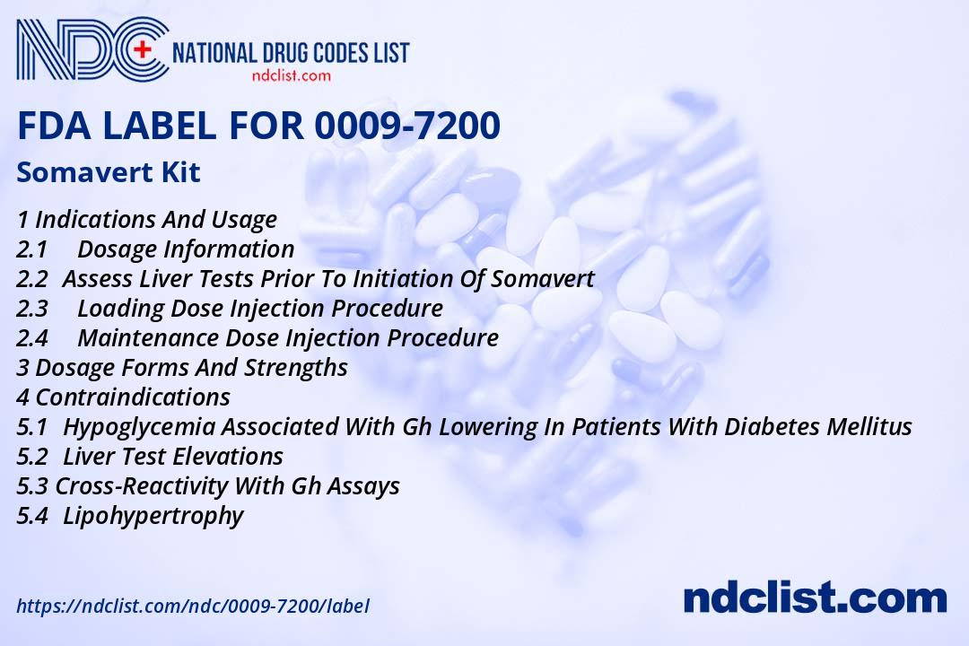 Somavert Kit FDA Label - NDC 0009-7200