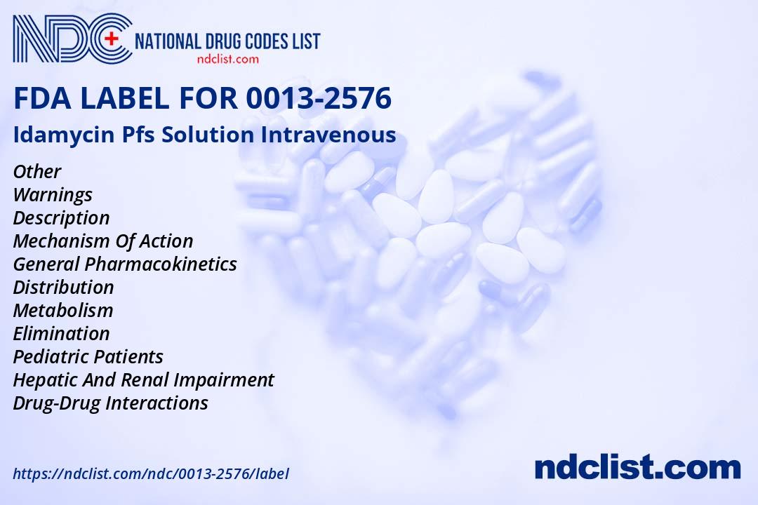 FDA Label for Idamycin Pfs Solution Intravenous - Indications, Usage ...