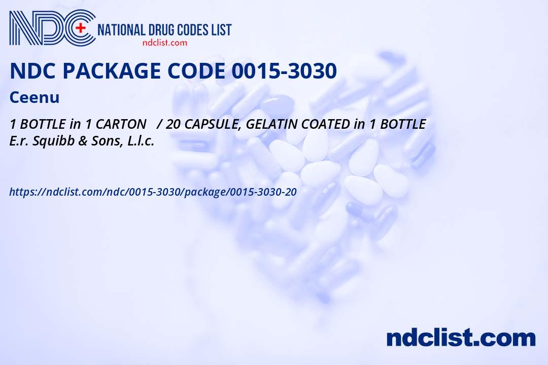 NDC Package 0015-3030-20 Ceenu