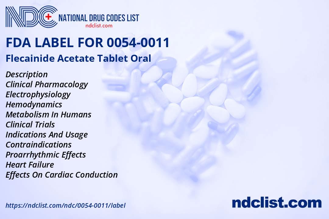 FDA Label for Flecainide Acetate Tablet Oral - Indications, Usage ...