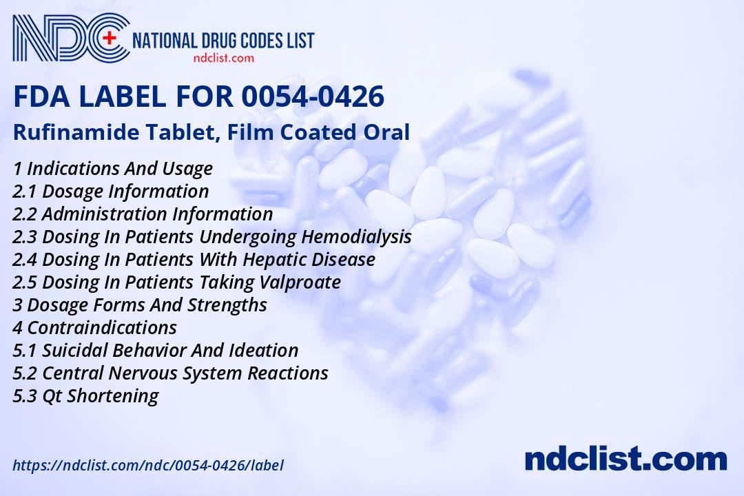 FDA Label for Rufinamide Tablet, Film Coated Oral - Indications, Usage ...