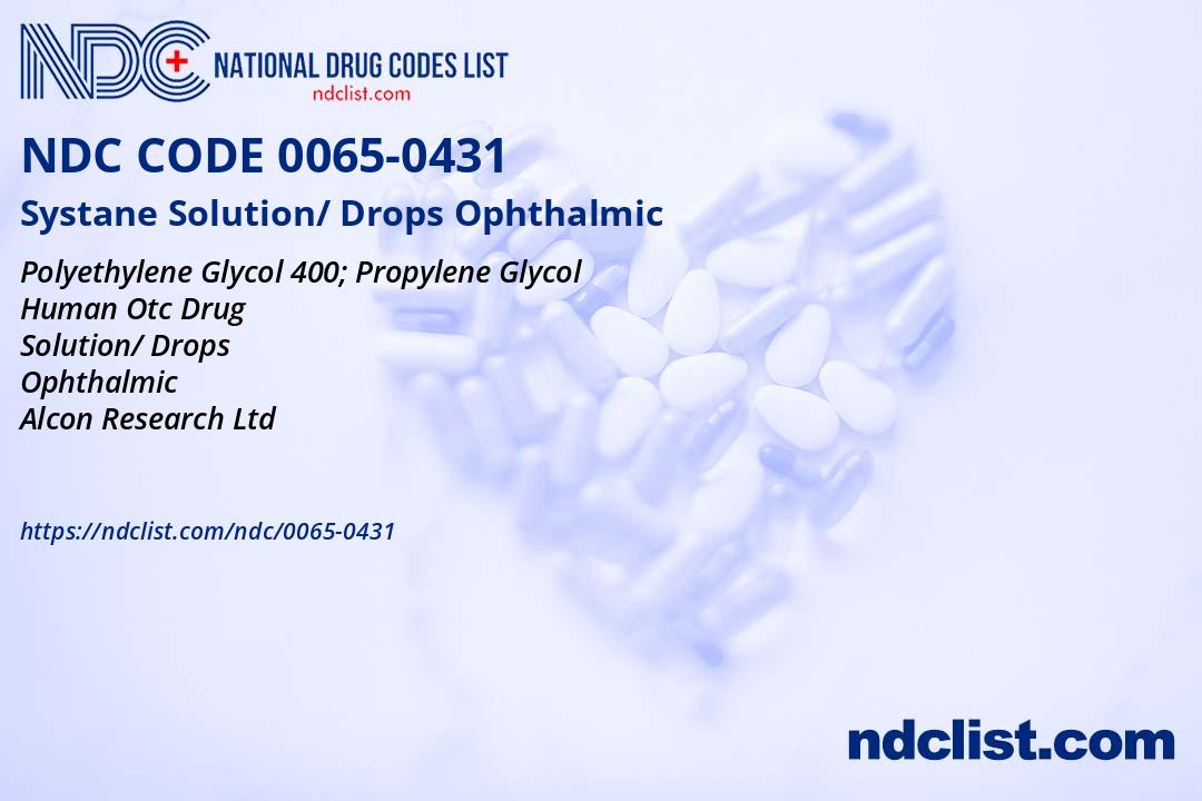 NDC 0065-0431 Systane Solution/ Drops Ophthalmic