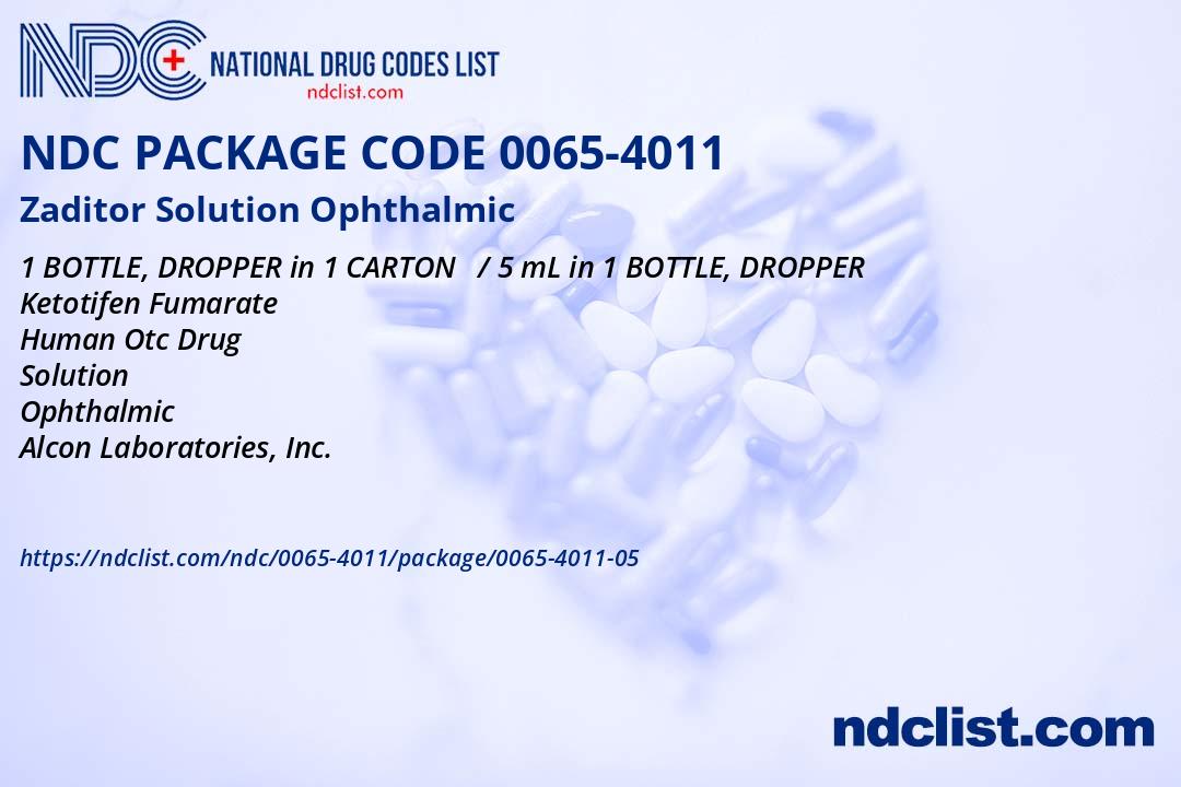 Zaditor Solution- NDC0065-4011-05