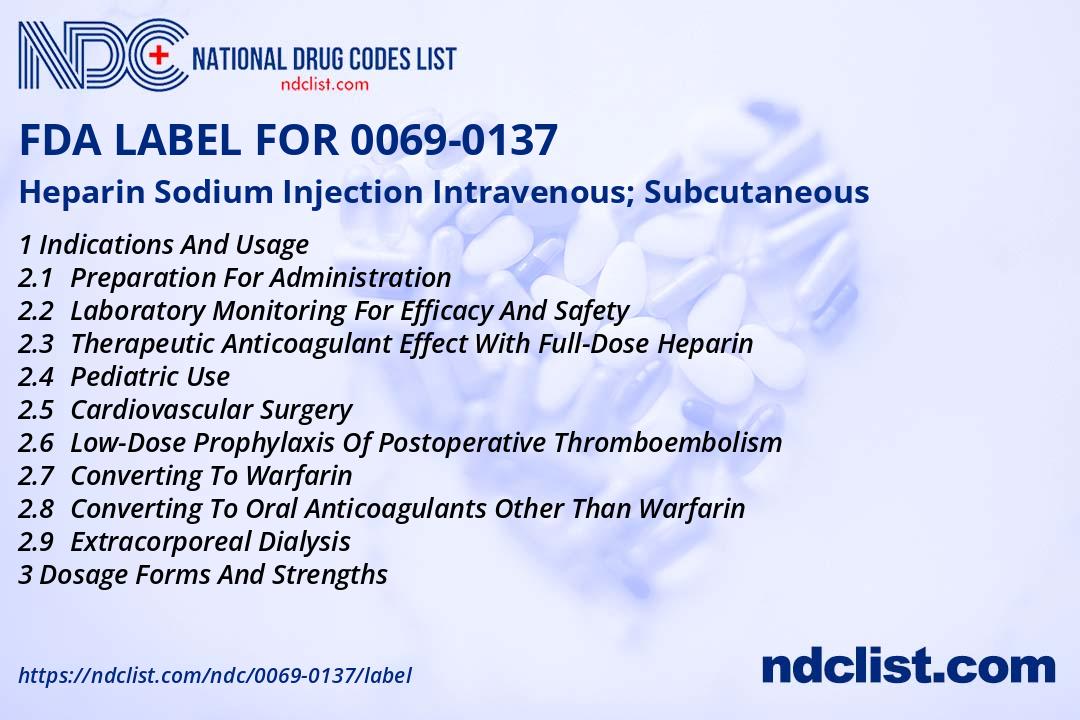 FDA Label for Heparin Sodium Injection Intravenous; Subcutaneous ...