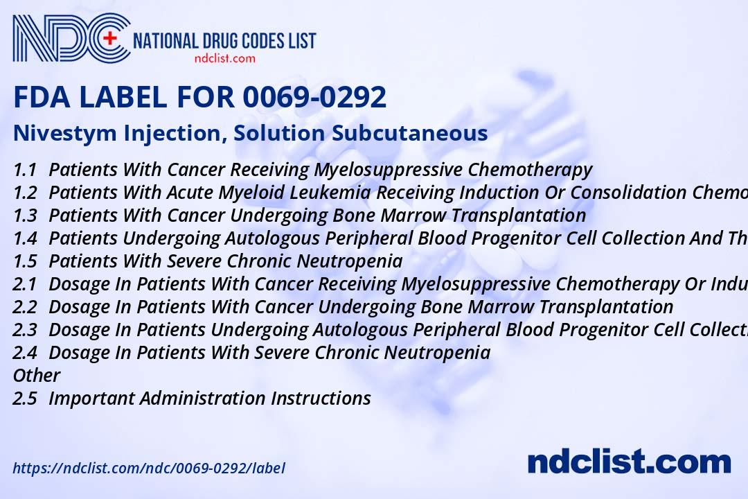 FDA Label for Nivestym Injection, Solution Subcutaneous - Indications ...