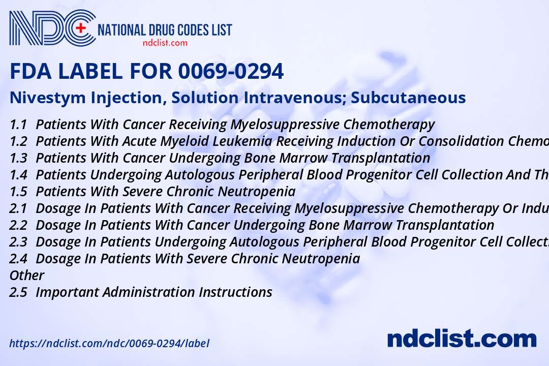 FDA Label for Nivestym Injection, Solution Intravenous; Subcutaneous ...