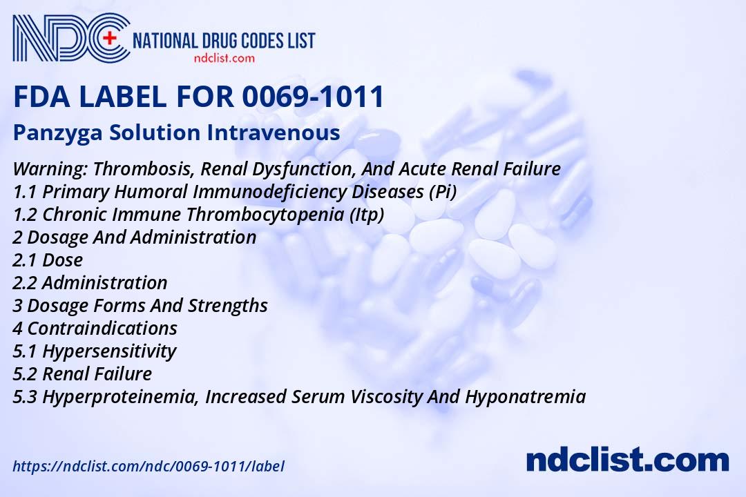 FDA Label for Panzyga Solution Intravenous - Indications, Usage ...
