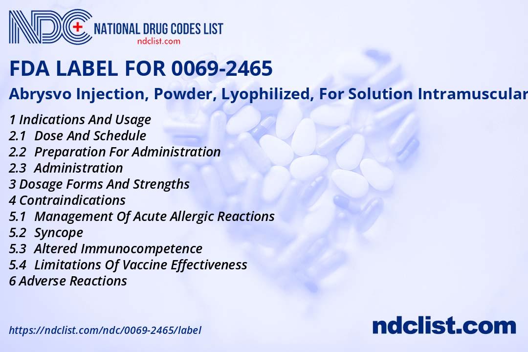 Abrysvo FDA Label - NDC 0069-2465
