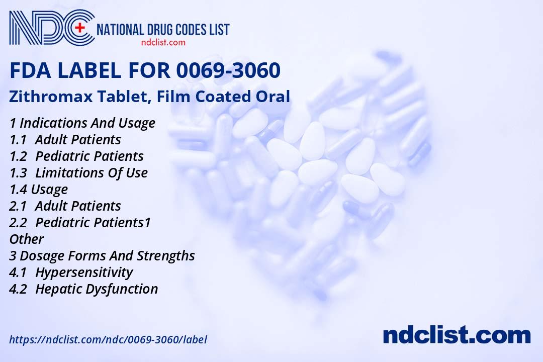 FDA Label for Zithromax Tablet, Film Coated Oral - Indications, Usage ...