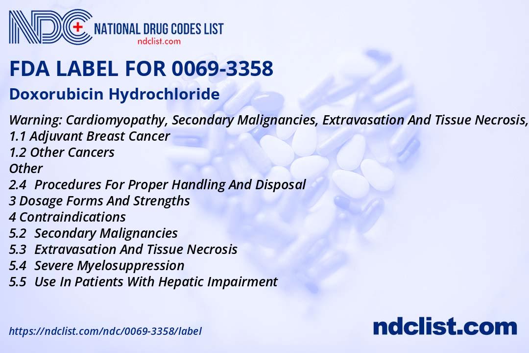 FDA Label for Doxorubicin Hydrochloride Injection, Solution Intravenous ...