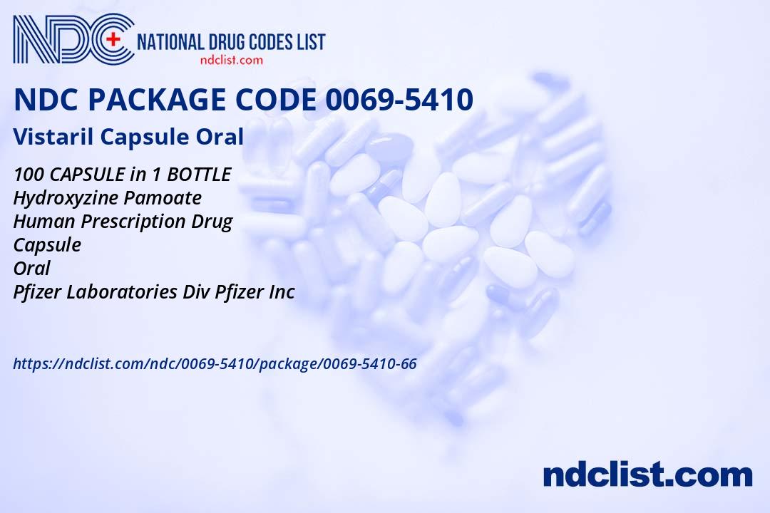 NDC Package 0069-5410-66 Vistaril