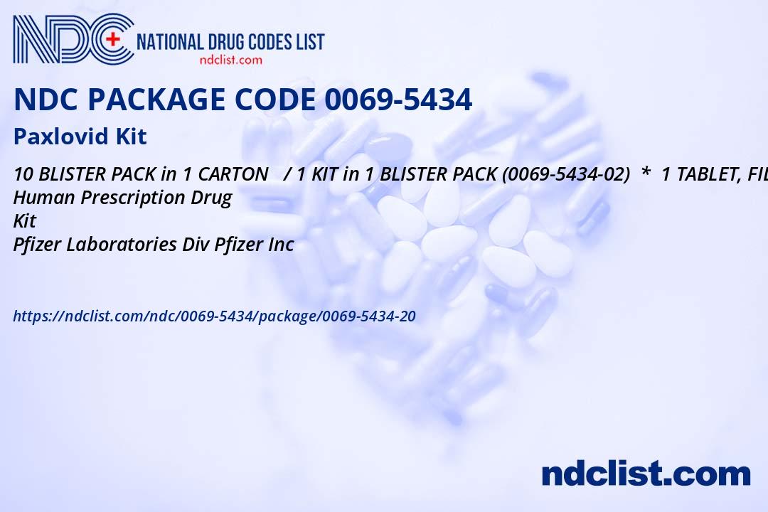 NDC Package 0069-5434-20 Paxlovid Kit