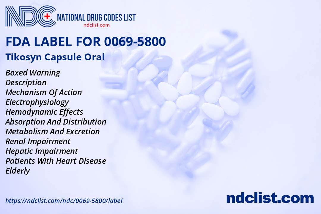 Tikosyn Capsule- FDA Label NDC0069-5800