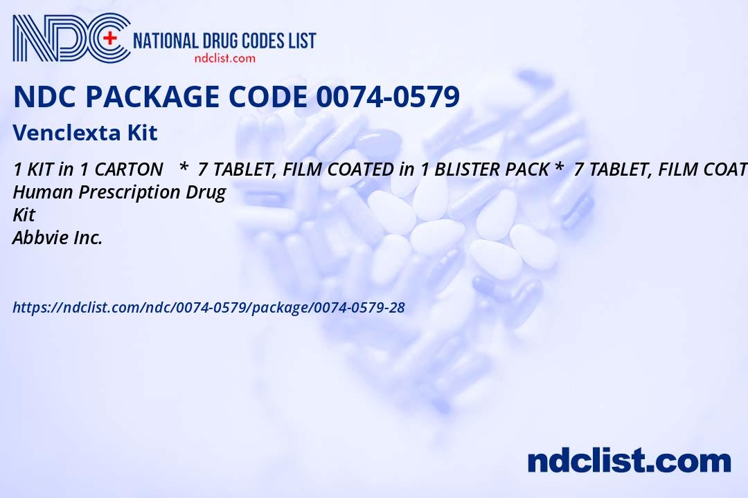 NDC Package 0074-0579-28 Venclexta Kit