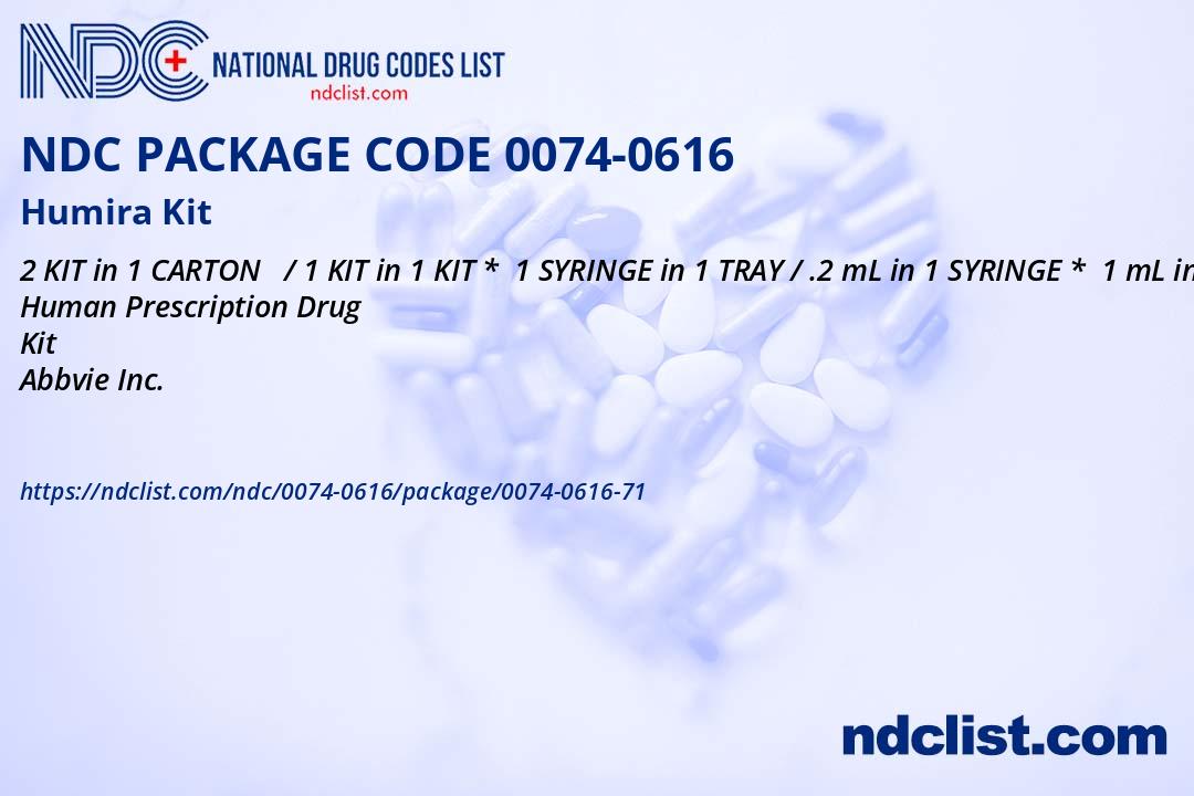 NDC Package 0074-0616-71 Humira Kit