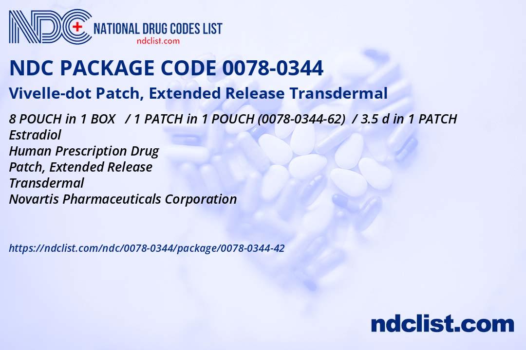 Vivelle-dot NDC Package 0078-0344-42