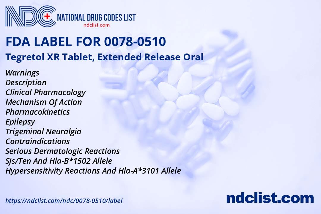 Tegretol Tablet, Extended Release- FDA Label NDC0078-0510