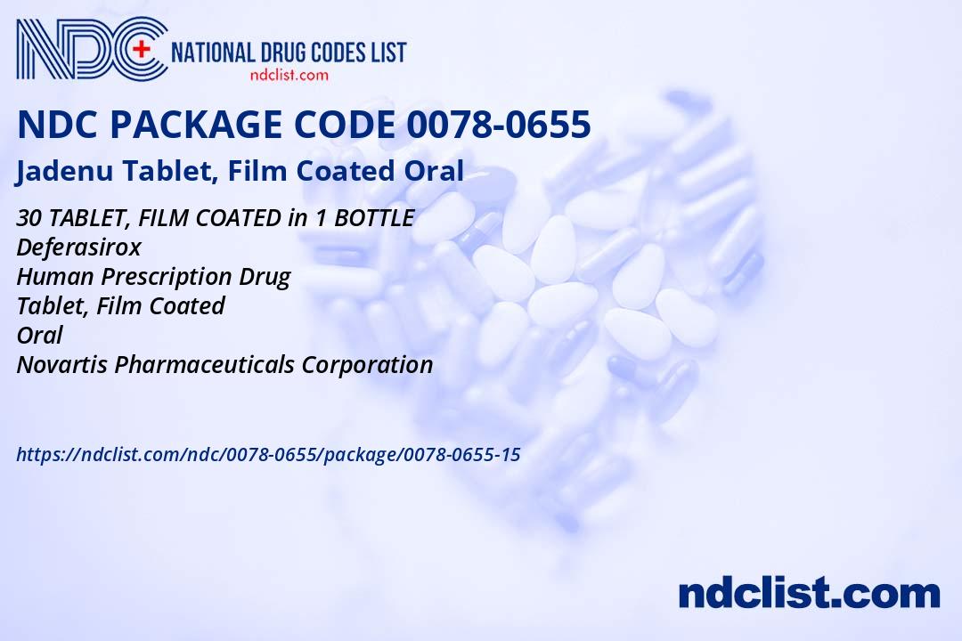NDC Package 0078-0655-15 Jadenu Tablet, Film Coated Oral