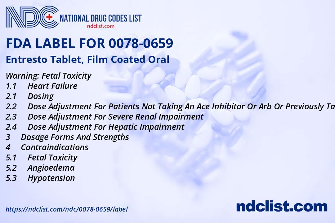 FDA Label for Entresto Tablet, Film Coated Oral - Indications, Usage ...