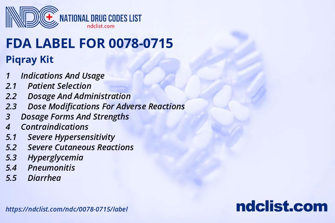 FDA Label for Piqray Kit - Indications, Usage & Precautions