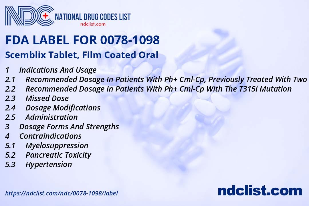 FDA Label for Scemblix Tablet, Film Coated Oral - Indications, Usage ...
