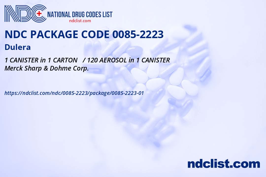 NDC Package 0085-2223-01 Dulera