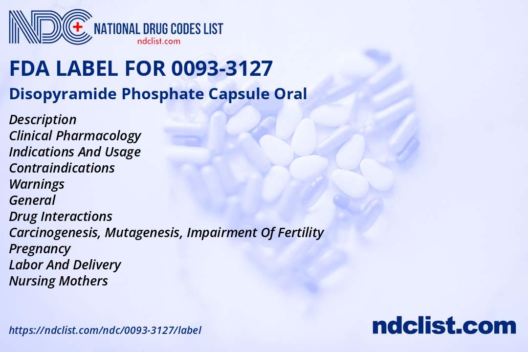 FDA Label for Disopyramide Phosphate Capsule Oral - Indications, Usage ...