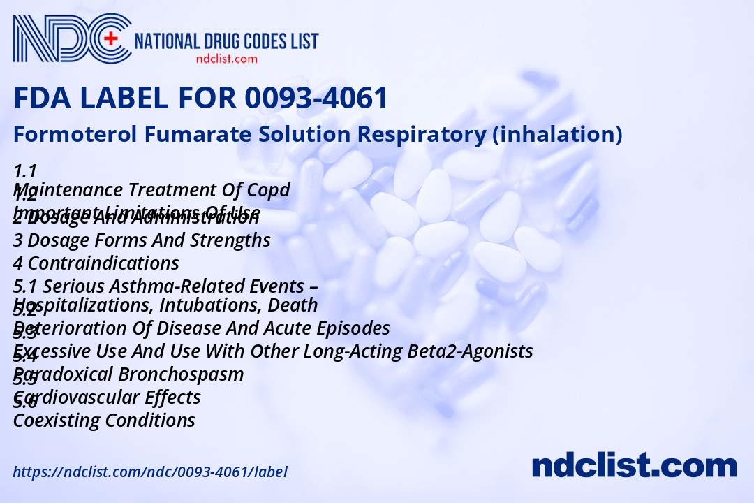 FDA Label for Formoterol Fumarate Solution Respiratory (inhalation ...