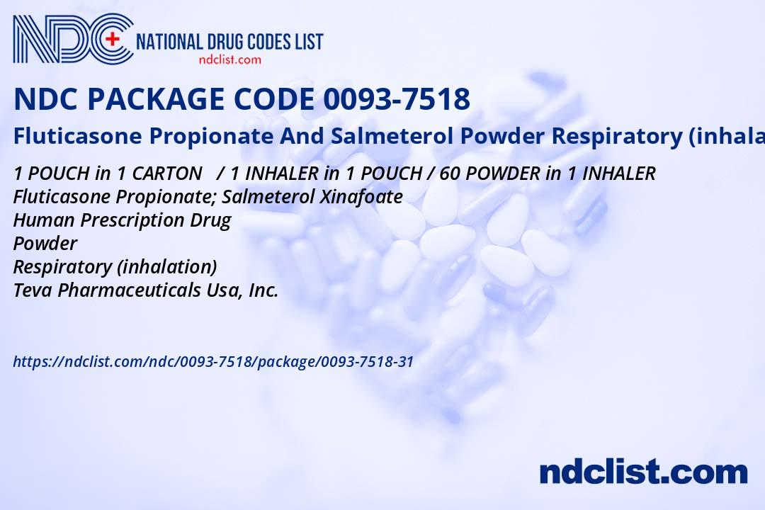 Fluticasone Propionate And Salmeterol- NDC0093-7518-31