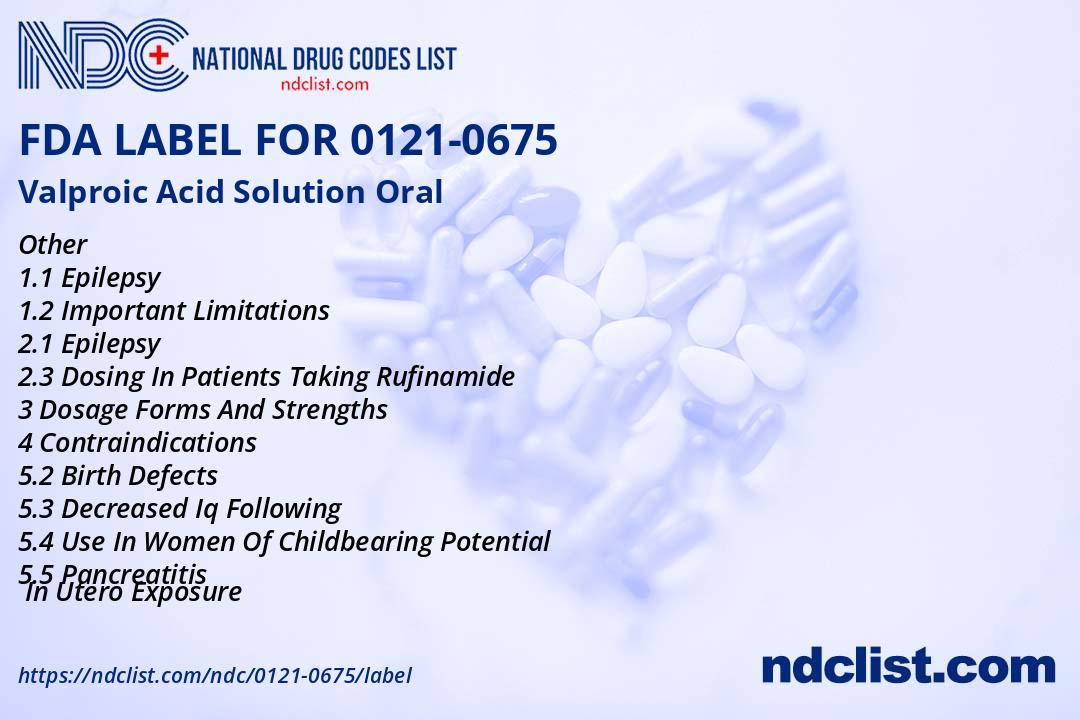FDA Label for Valproic Acid Solution Oral - Indications, Usage ...