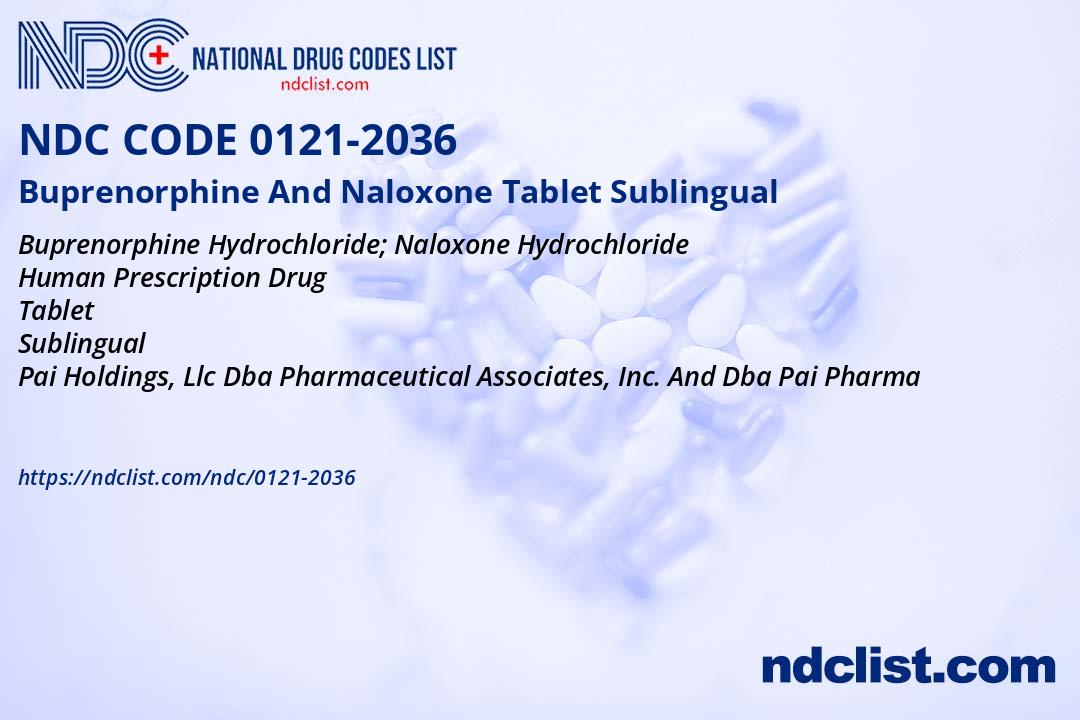 Buprenorphine And Naloxone Tablet NDC 0121-2036