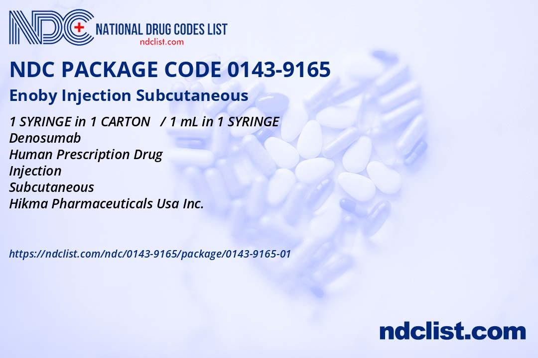 Enoby Injection- NDC0143-9165-01