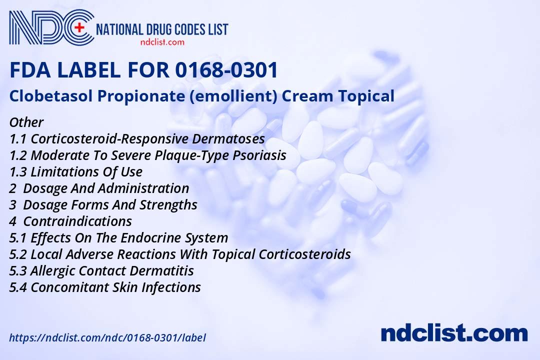 FDA Label for Clobetasol Propionate (emollient) Cream Topical ...