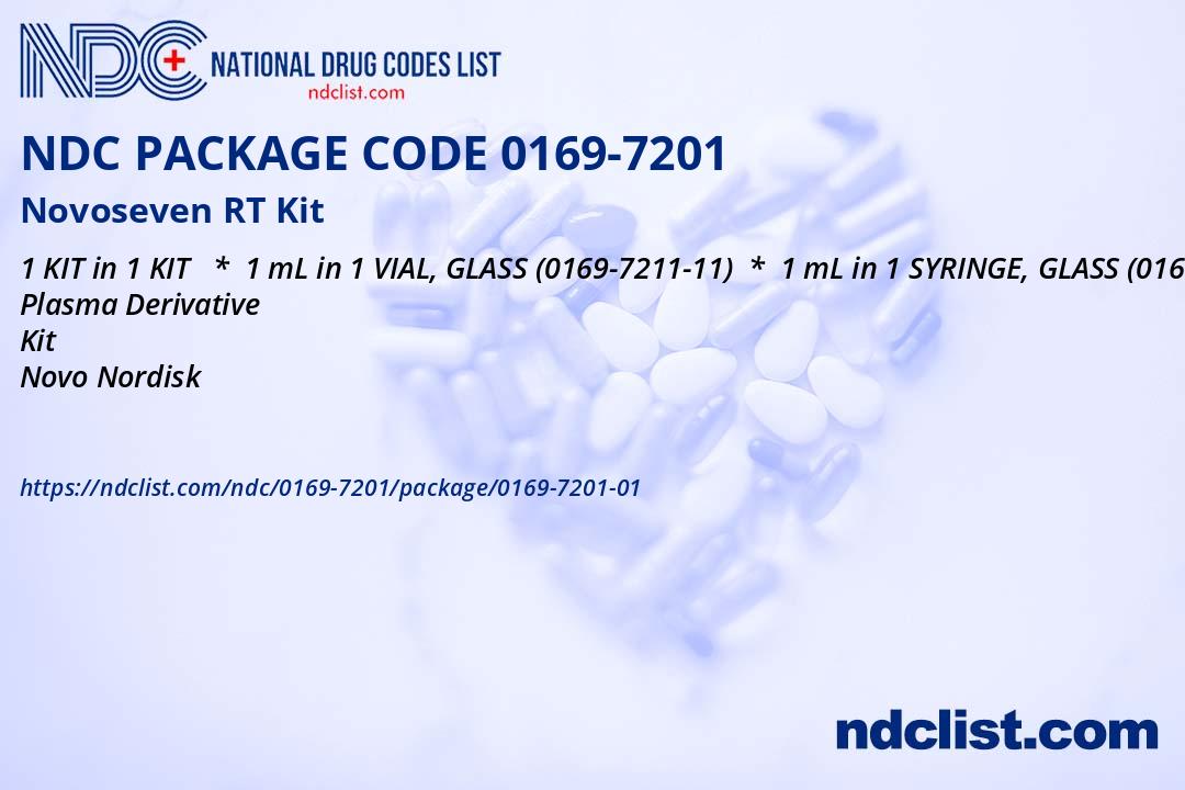 NDC Package 0169-7201-01 Novoseven RT Kit