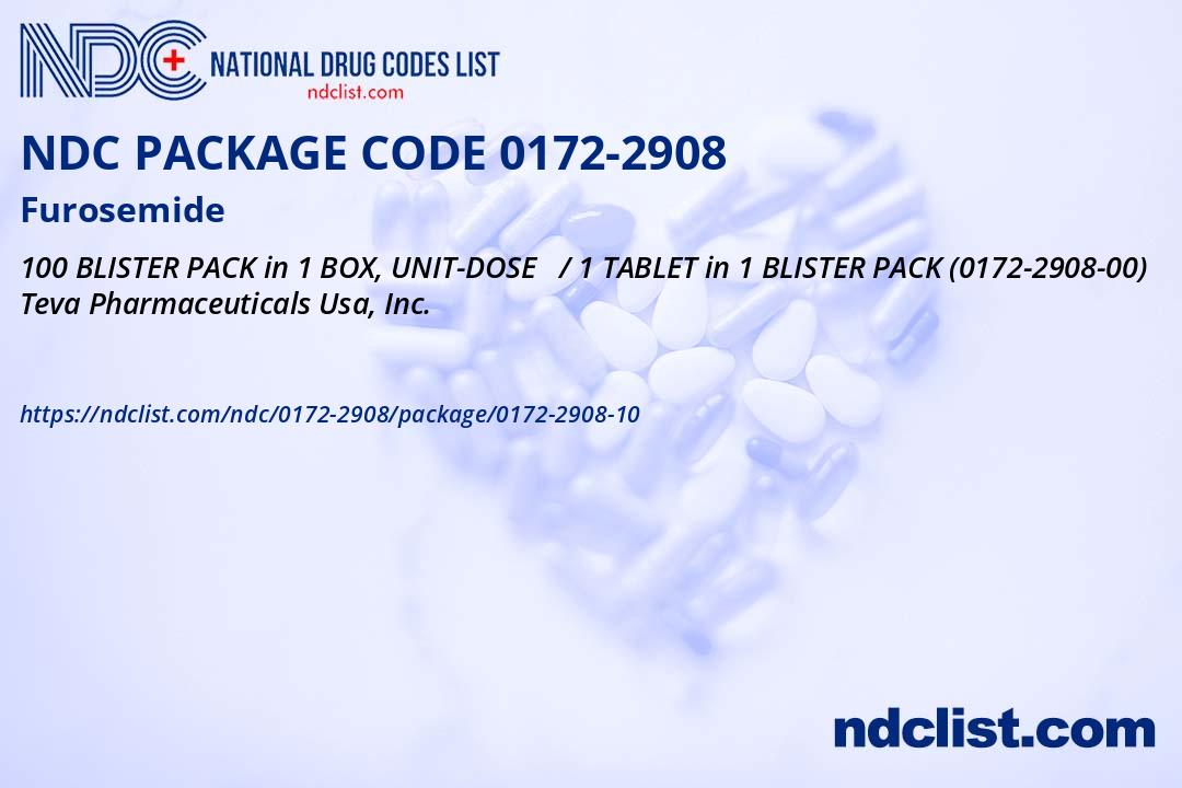 NDC Package 0172-2908-10 Furosemide