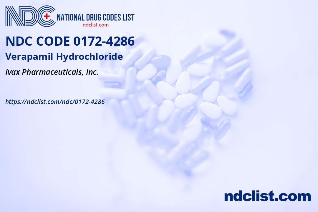 NDC 0172-4286 Verapamil Hydrochloride